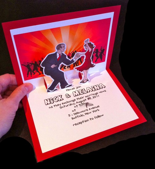 How I made my swingin' pop-up invitations • Offbeat Wed (was Offbeat Bride)