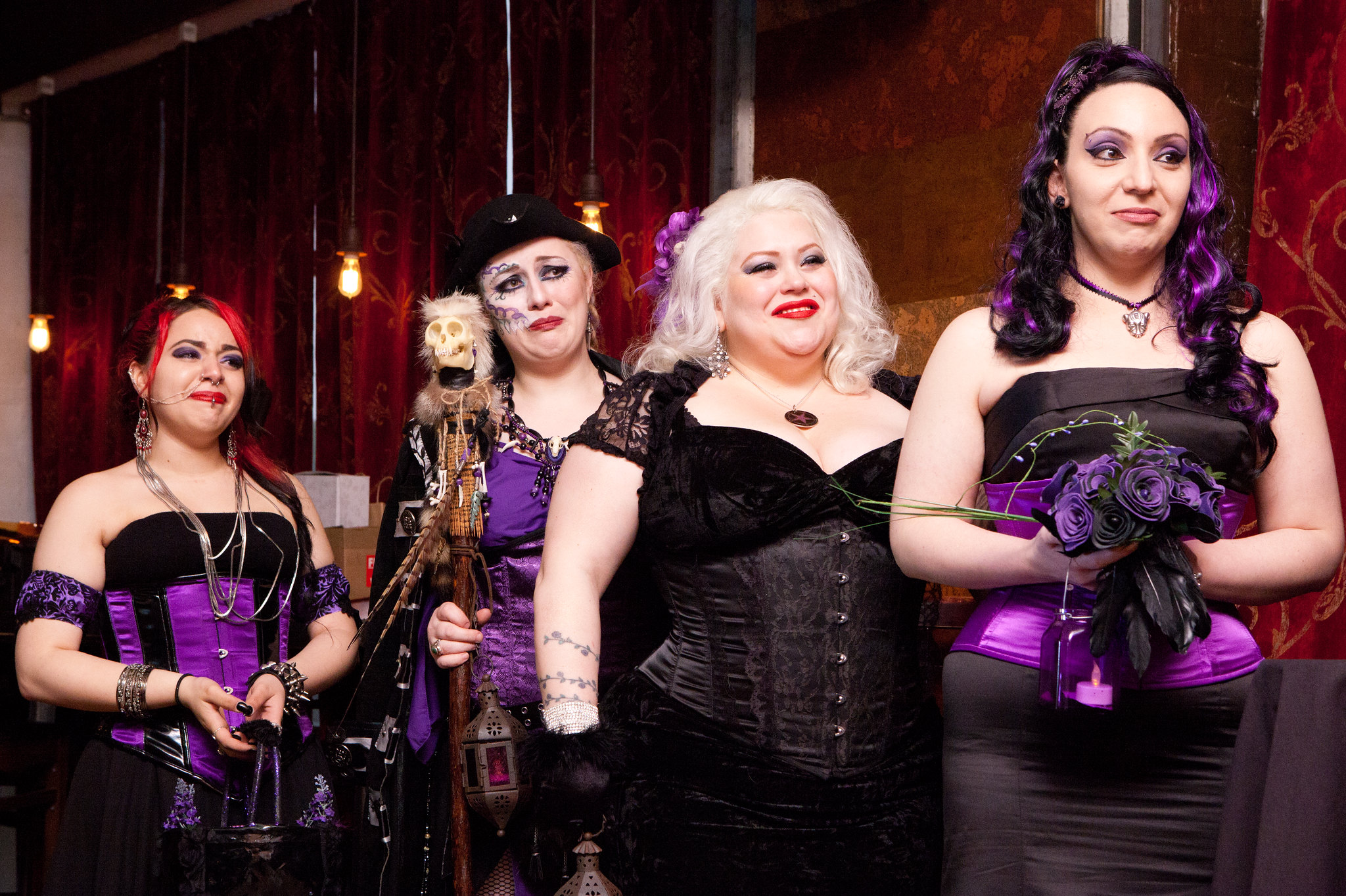 Lady Zombie's Purple Dress and Gothic Fusion Wedding Details Will Stun ...